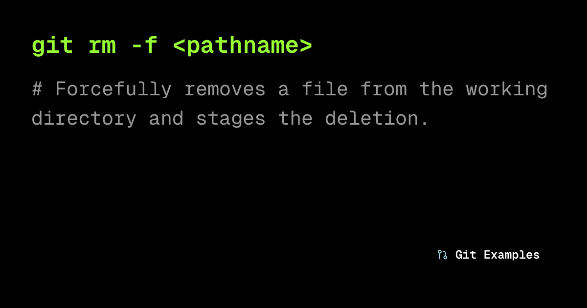 git rm -f