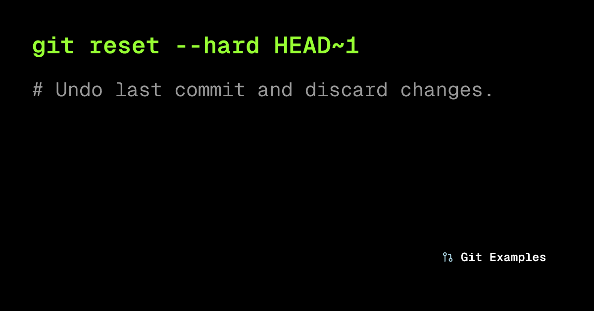 git reset --hard HEAD~1