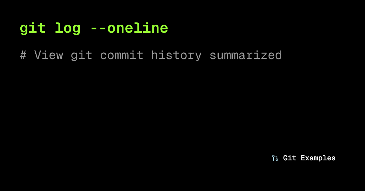 git log --oneline