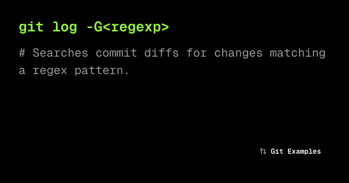 git log -G