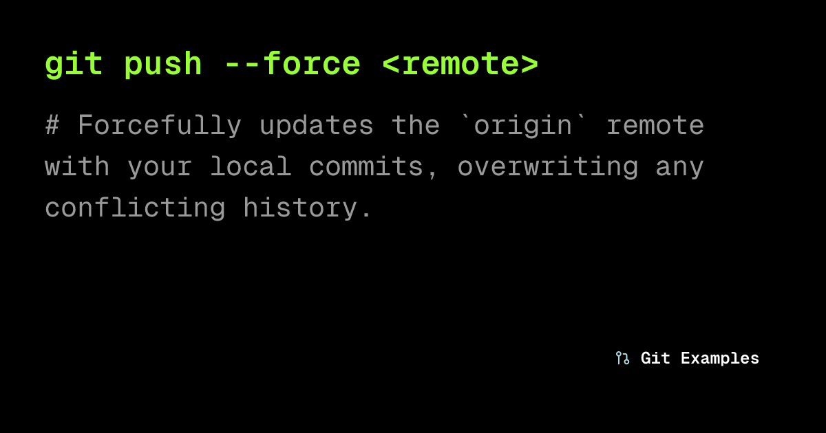 git push --force