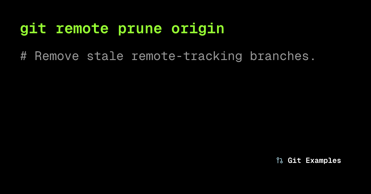 git remote prune origin