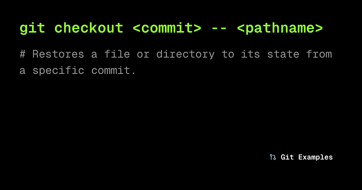 git checkout