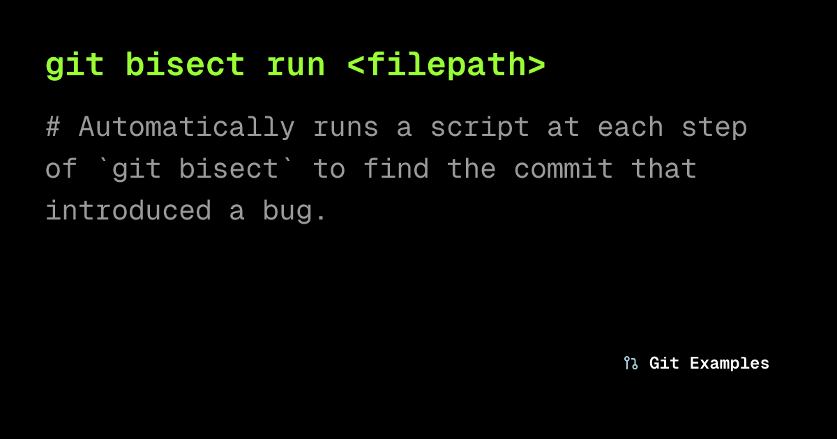 git bisect run