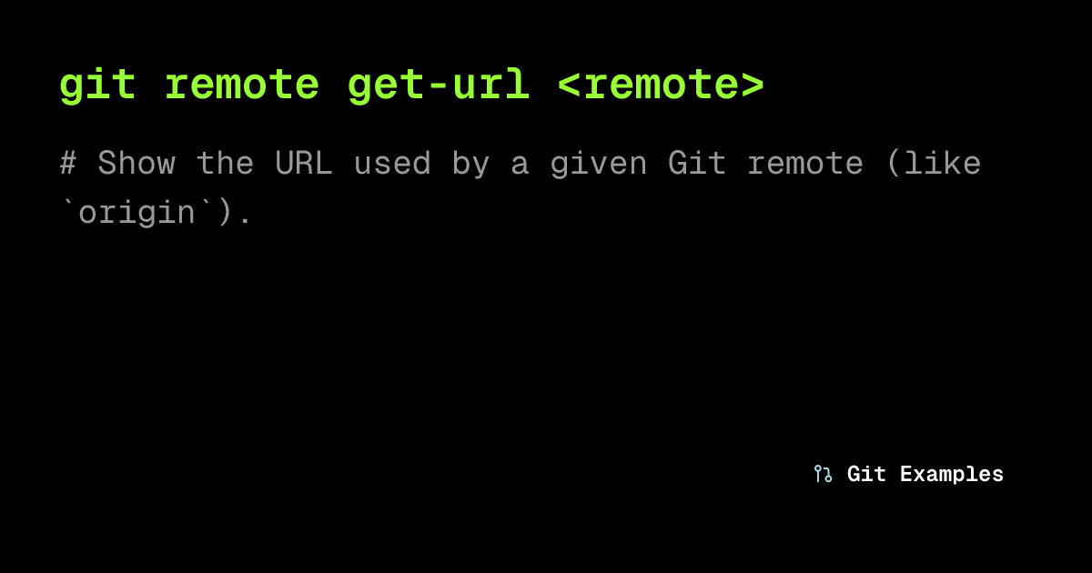 git remote get-url